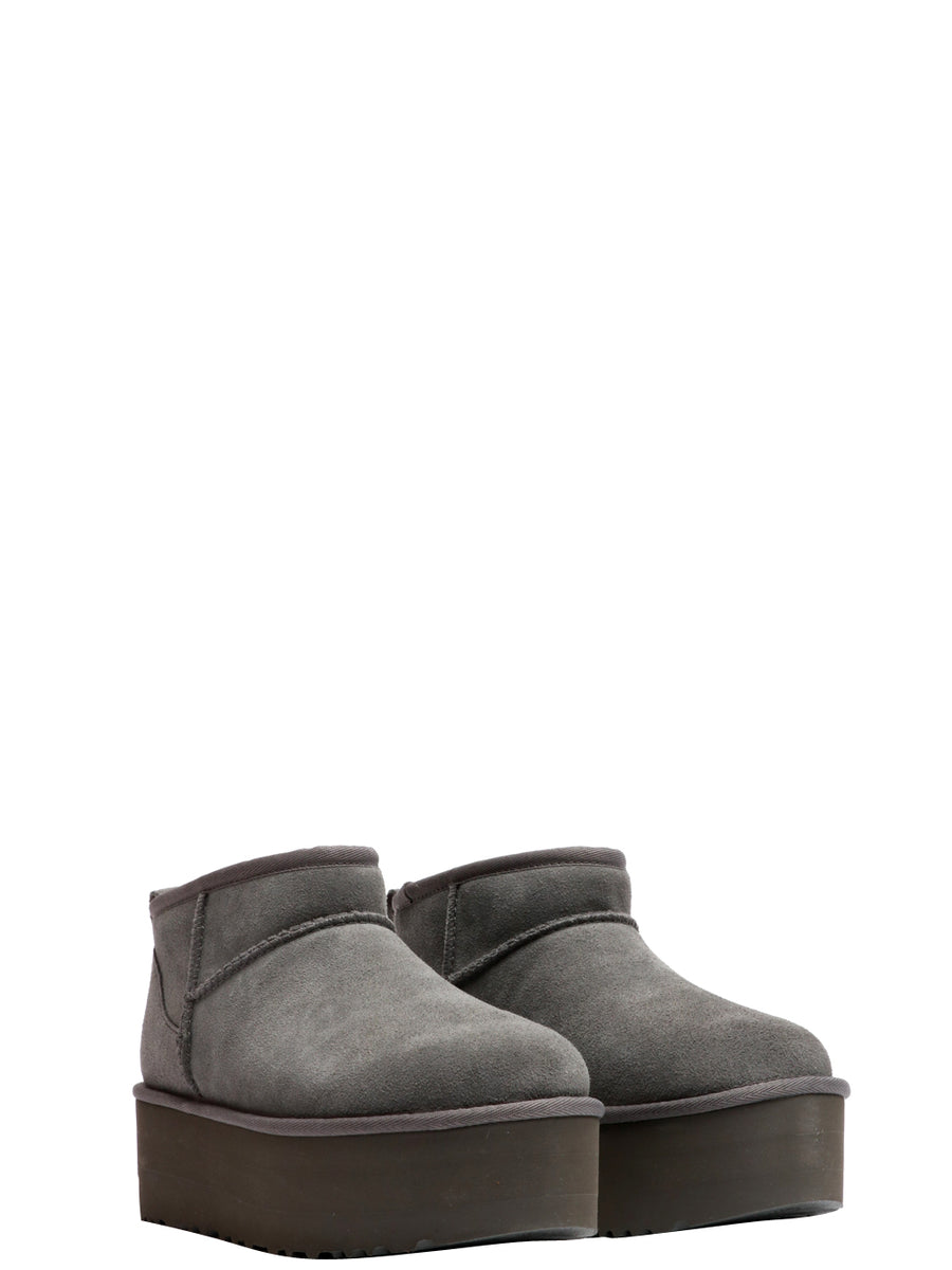 UGG Stivali Classic Ultra Mini Platform in Suede Grigi CLASSIC ULTRA ...