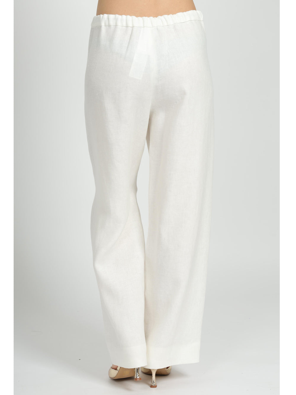 S MAXMARA Pantaloni Amedea in Lino Bianchi AMEDEA 2619131013600 ...