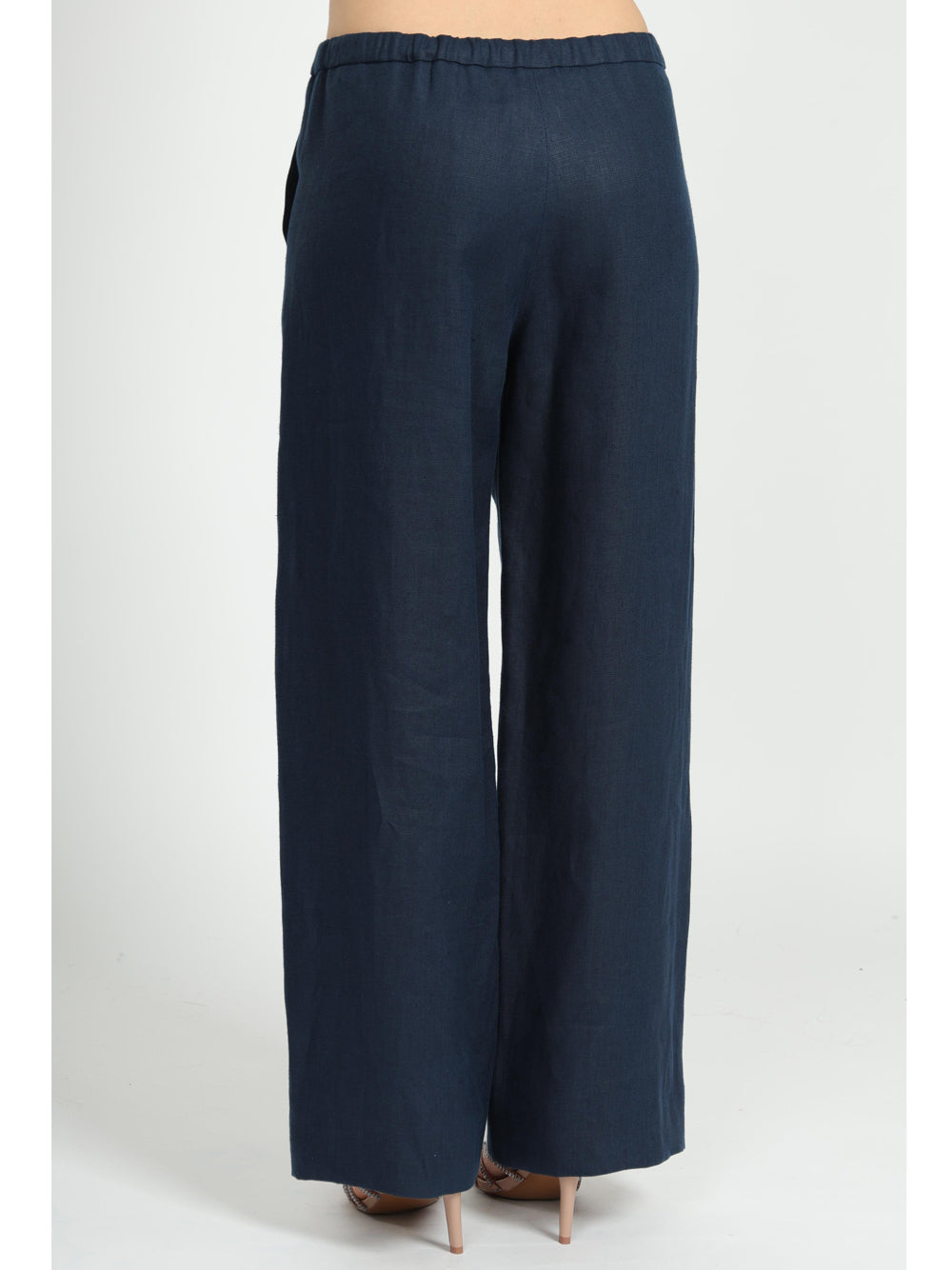 S MAXMARA Pantaloni Amedea in Lino Blu Notte AMEDEA 2619131013600 ...